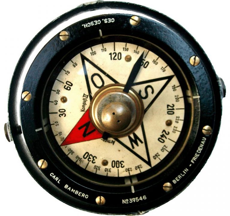 Flugzeug-Rumpfkompass, Armee-Kompaß II, Carl Bamberg, 1918 ...